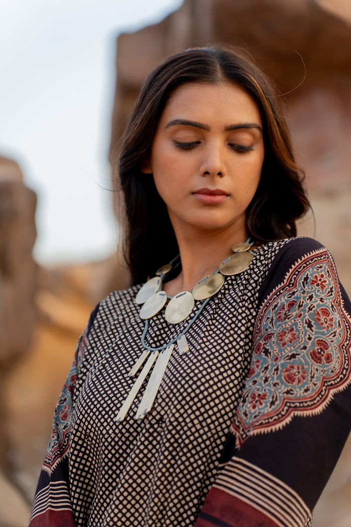 Vrajbhoomi:Classic Kurta – Reva Pure Cotton Block Print