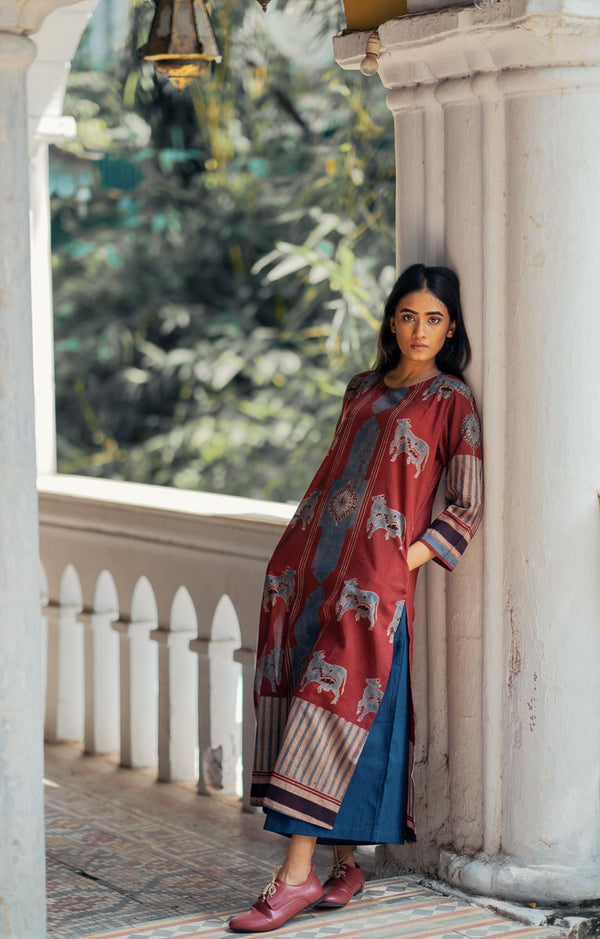 Vrajbhoomi:Classic Kurta – Gulenar 06